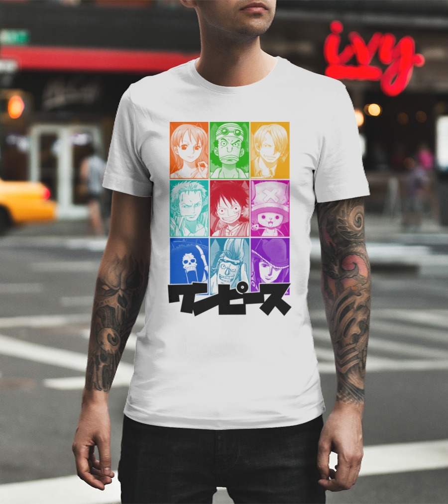One Piece Of A Team Nine Characters Collage T-Shirt