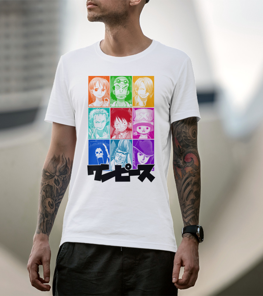 One Piece Of A Team Nine Characters Collage T-Shirt