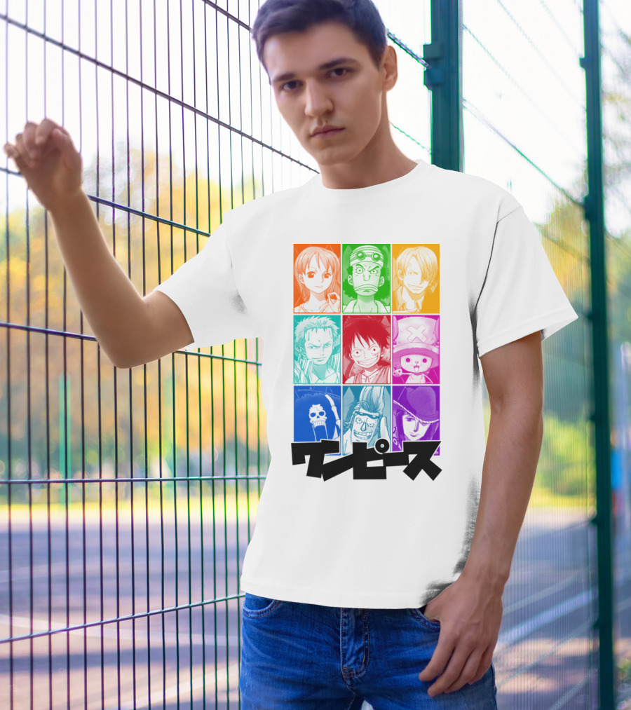 One Piece Of A Team Nine Characters Collage T-Shirt