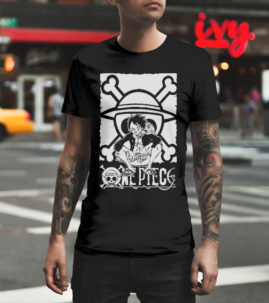 One Piece Straw Hat Luffy Crossbones T-Shirt