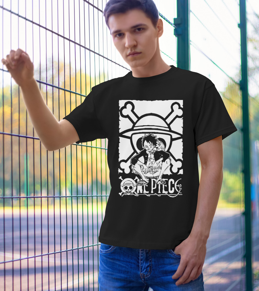 One Piece Straw Hat Luffy Crossbones T-Shirt