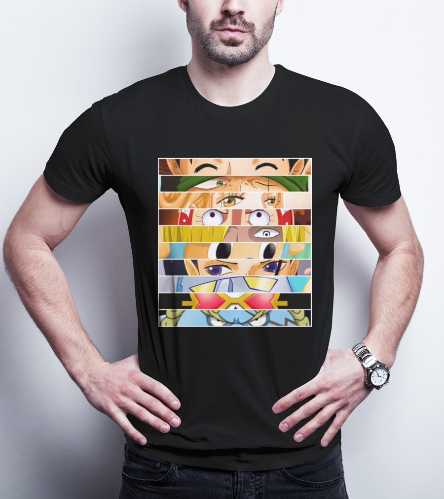 Strawhat Pirate Crew Eyes Zoro Nami Usopp Sanji Franky One Piece T-Shirt