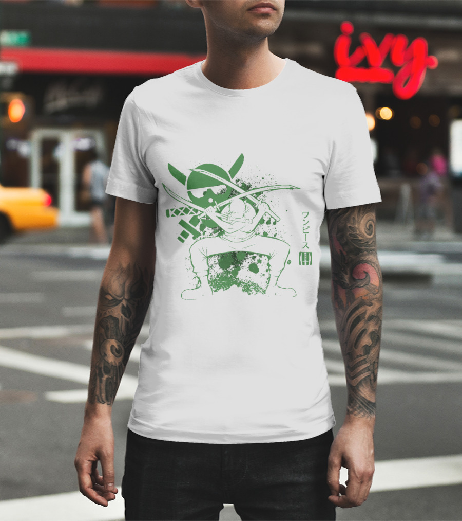 One Piece Triple Sword Katana Warrior T-Shirt