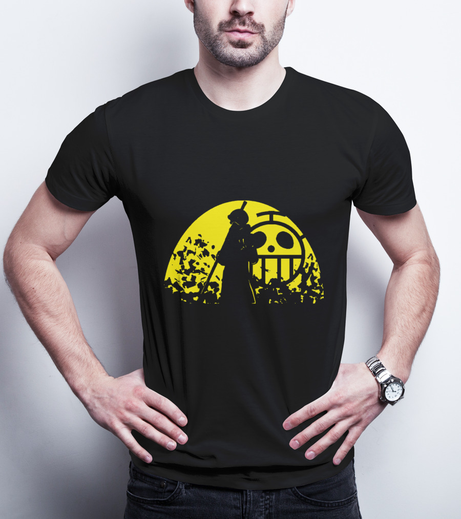 Trafalgar D Water Law One Piece Heart Pirates Jolly Roger Sunset T-Shirt