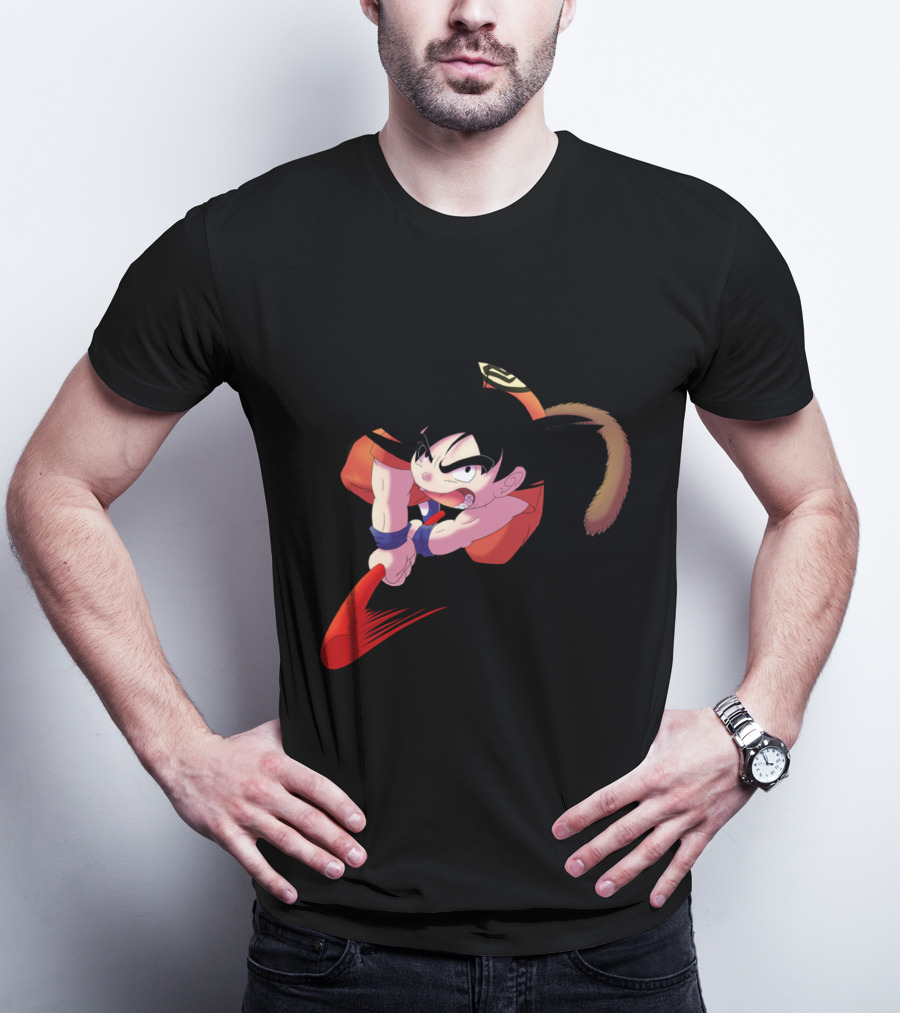 Aerial Attack Goku Dragon Ball Kid Flying Nimbus Power T-Shirt