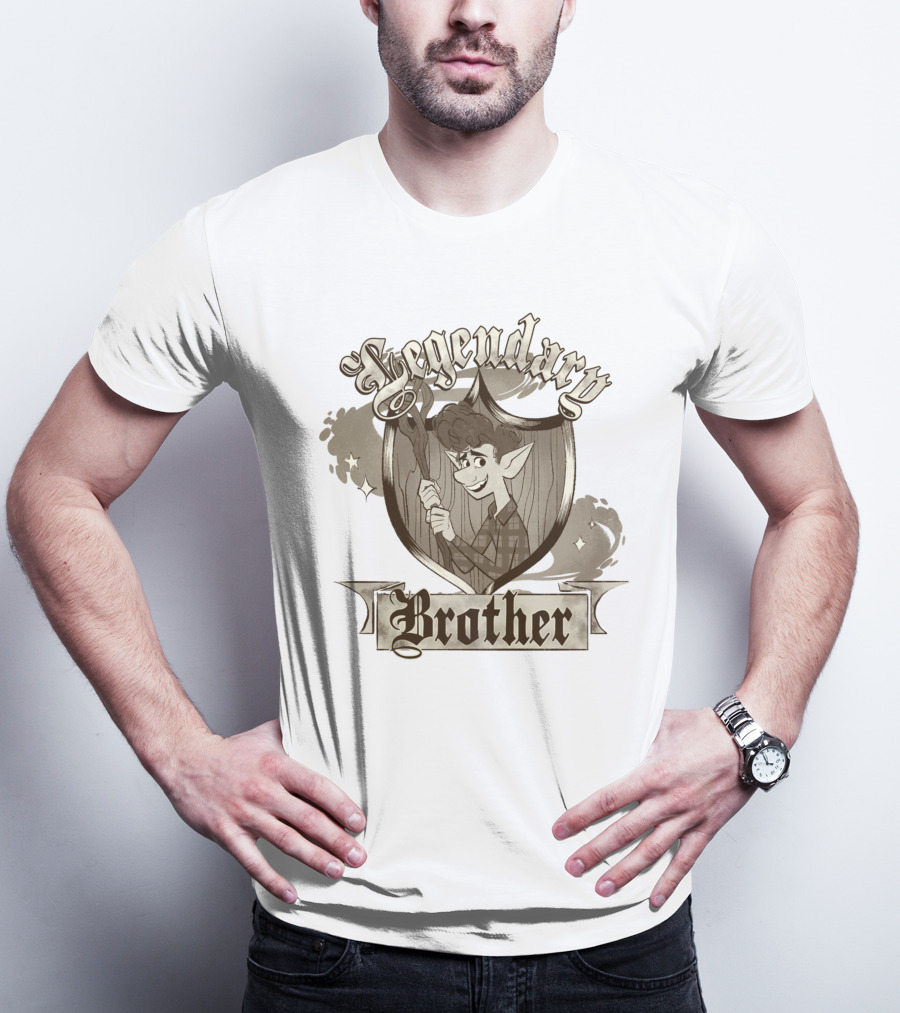 Legendary Brother Ian Onward Disney Pixar Fantasy Shield T-Shirt