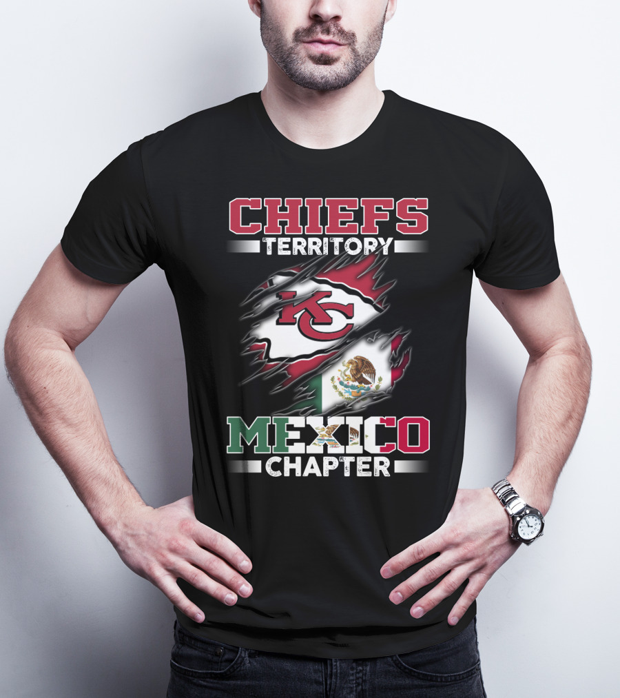 CHIEFS TERRITORY MEXICO CHAPTER KC FLAG T-Shirt