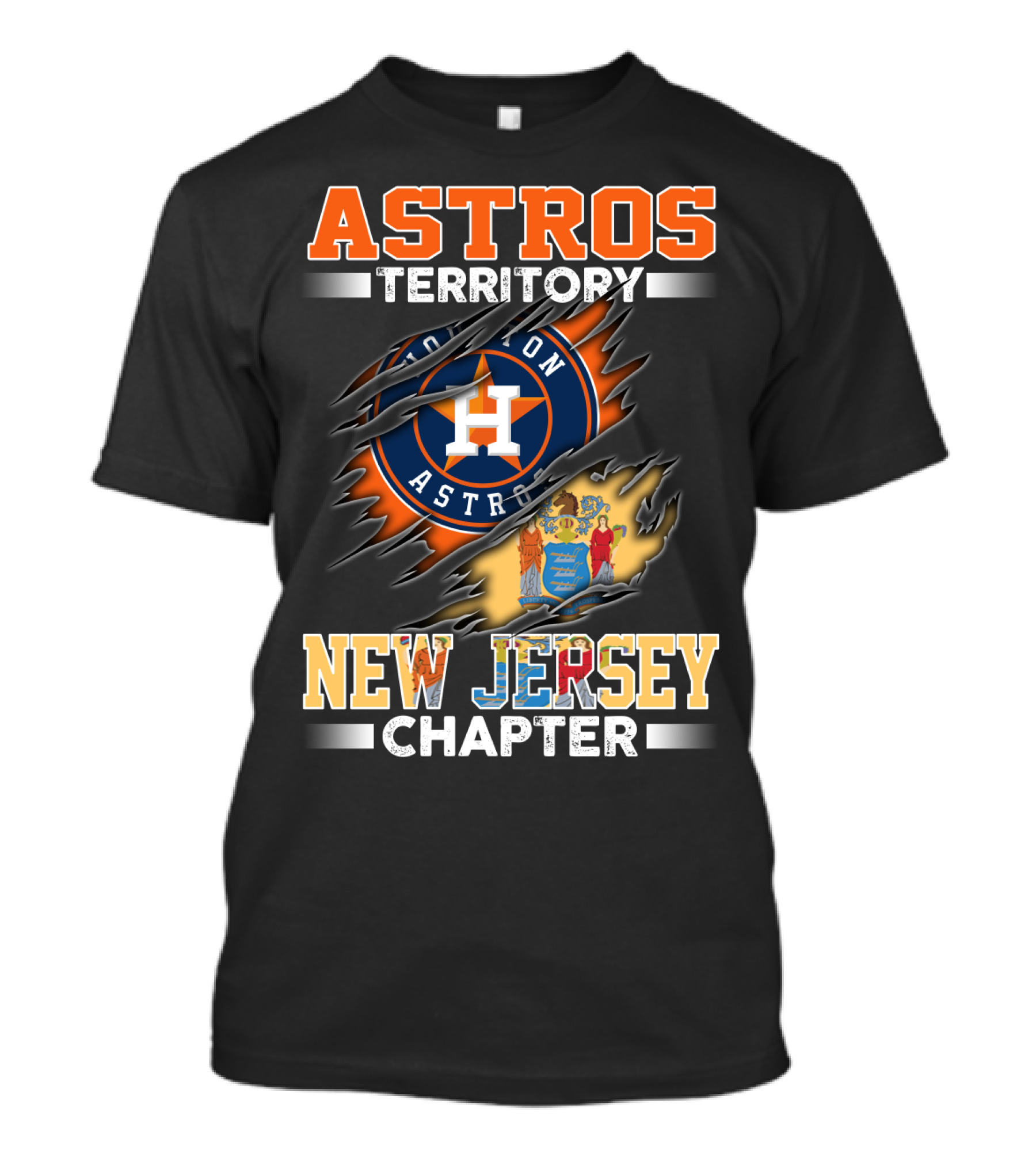 Astros Territory Houston Astros New Jersey Chapter T-Shirt