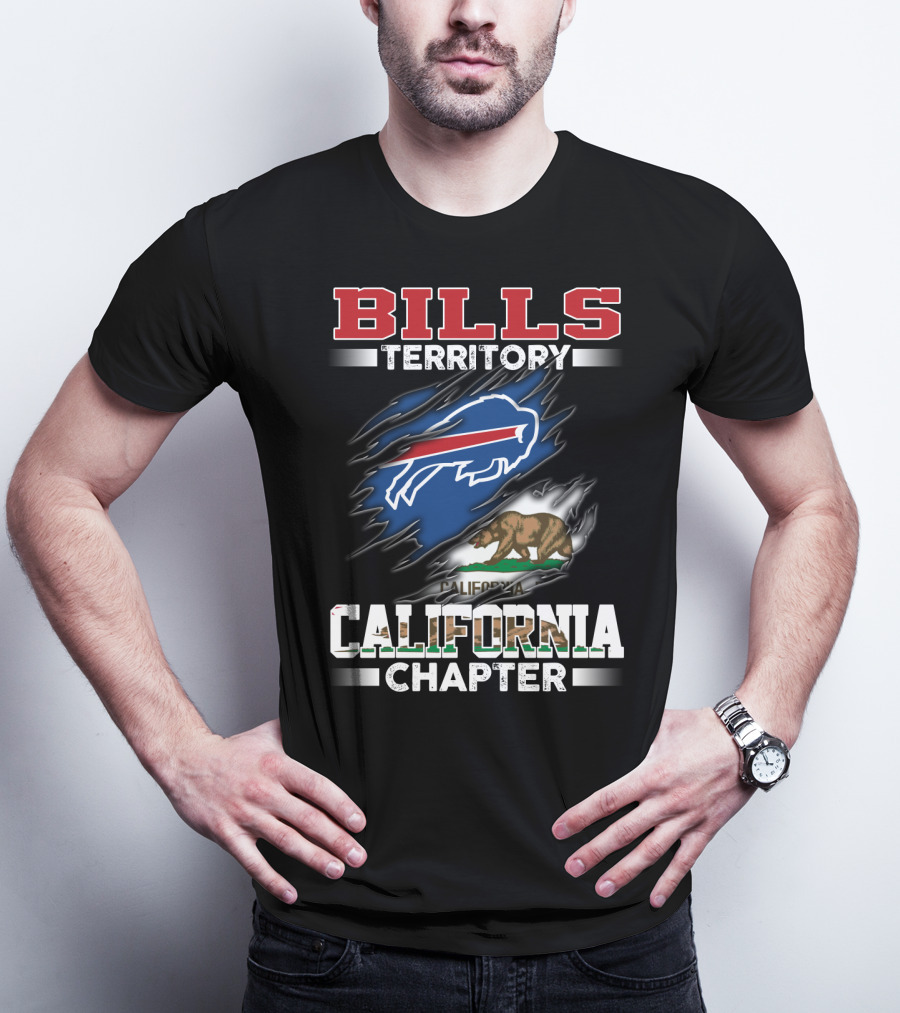 BILLS Territory California Chapter Buffalo Logo Bear Flag T-Shirt