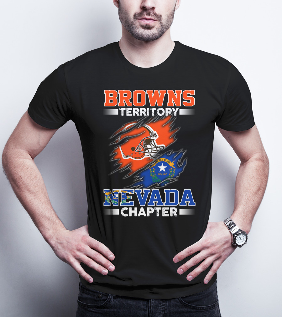 BROWNS TERRITORY NEVADA CHAPTER BATTLE BORN NEVADA T-Shirt