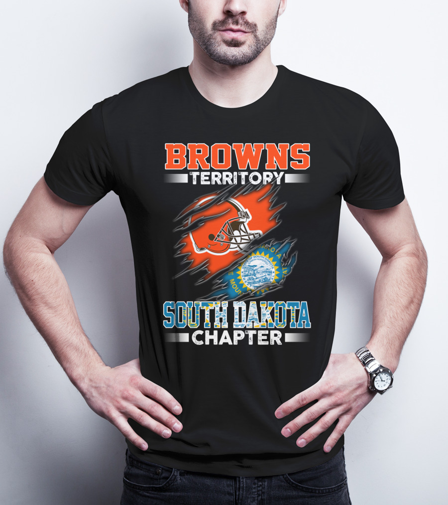 BROWNS Territory South Dakota Chapter Football Helmet T-Shirt