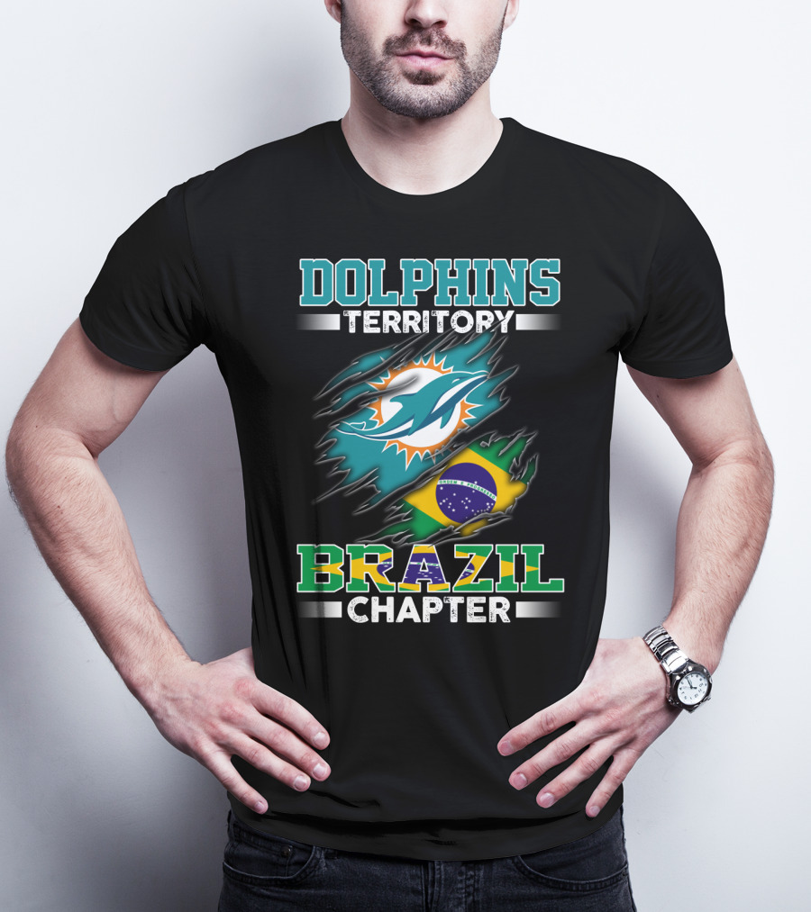 DOLPHINS TERRITORY BRAZIL CHAPTER FLAG T-Shirt