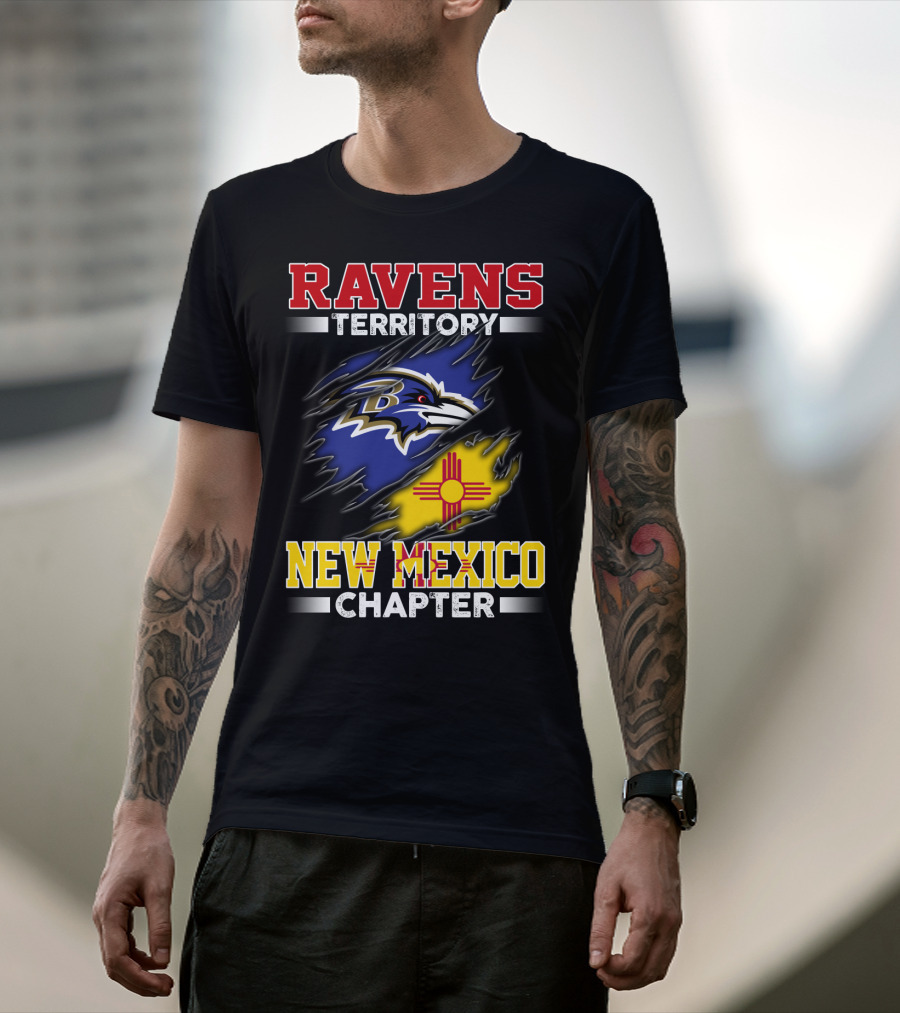 Ravens Territory New Mexico Chapter Ravens Logo Zia Symbol T-Shirt