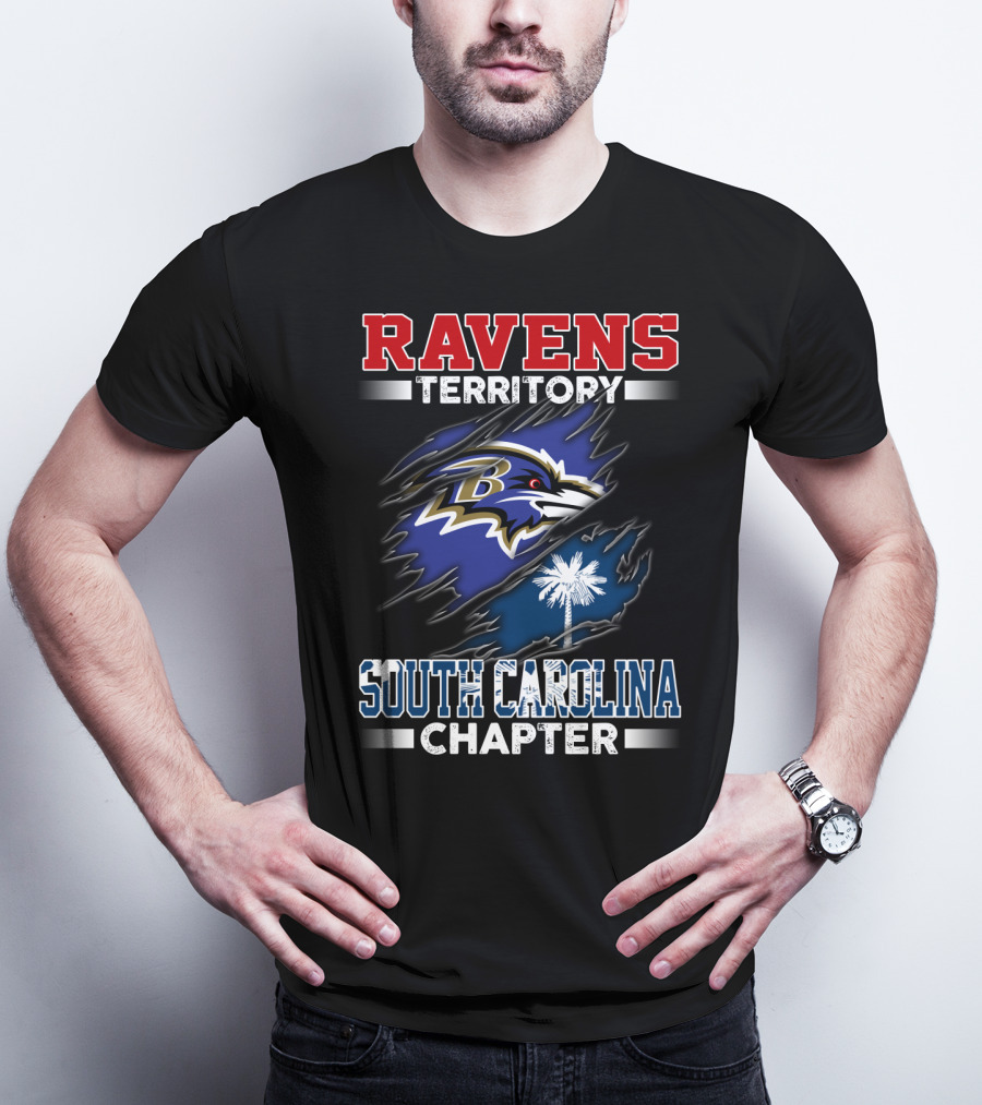 Ravens Territory South Carolina Chapter Palmetto State Nfl Fandom Loyalty T-Shirt