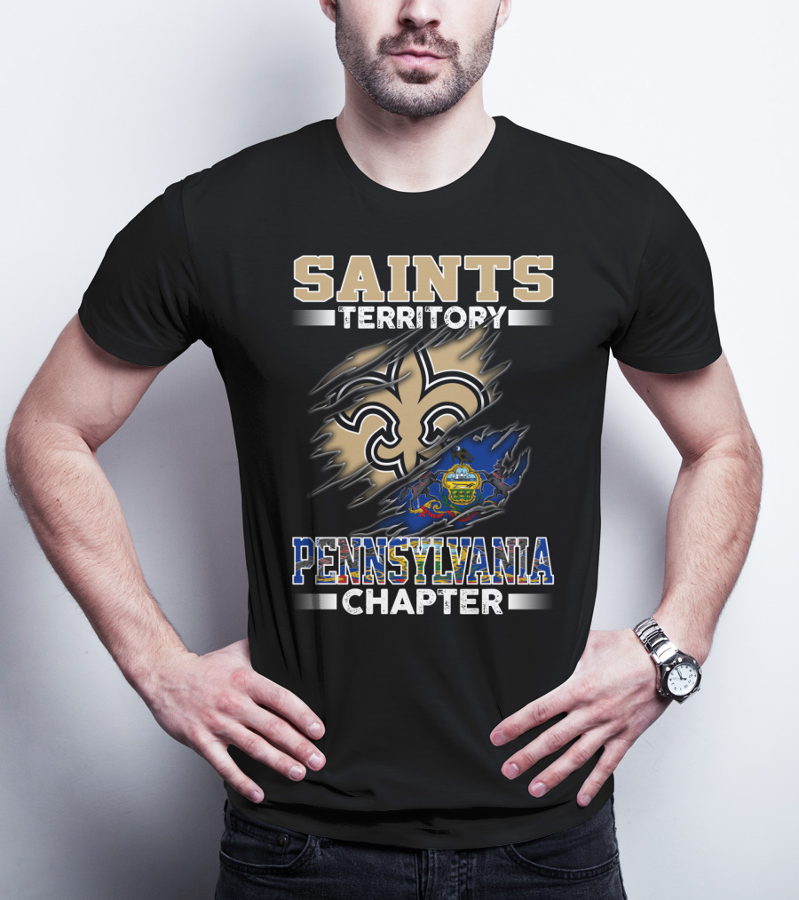 SAINTS Territory Pennsylvania Chapter Fleur-de-lis And State Seal T-Shirt