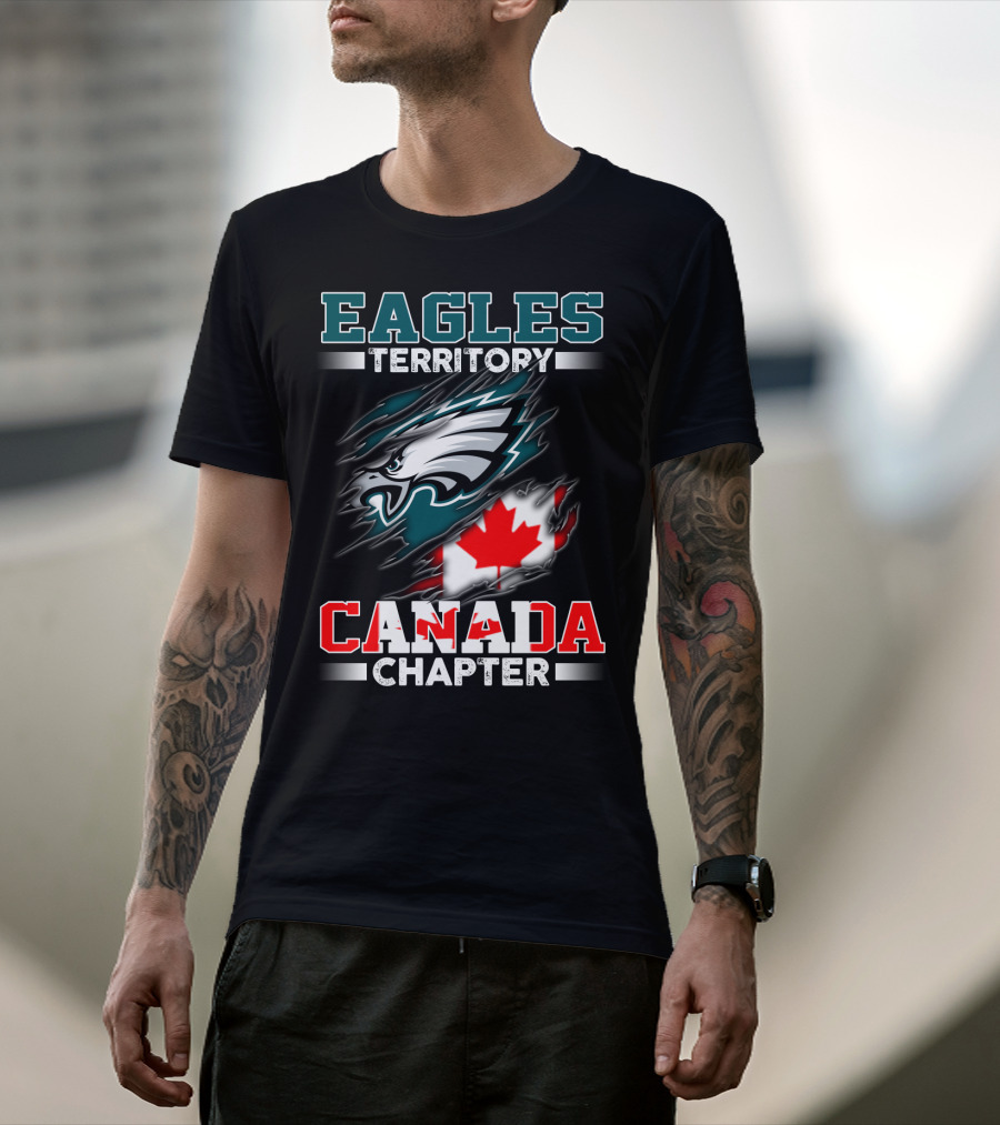 Eagles Territory Canada Chapter Maple Leaf T-Shirt