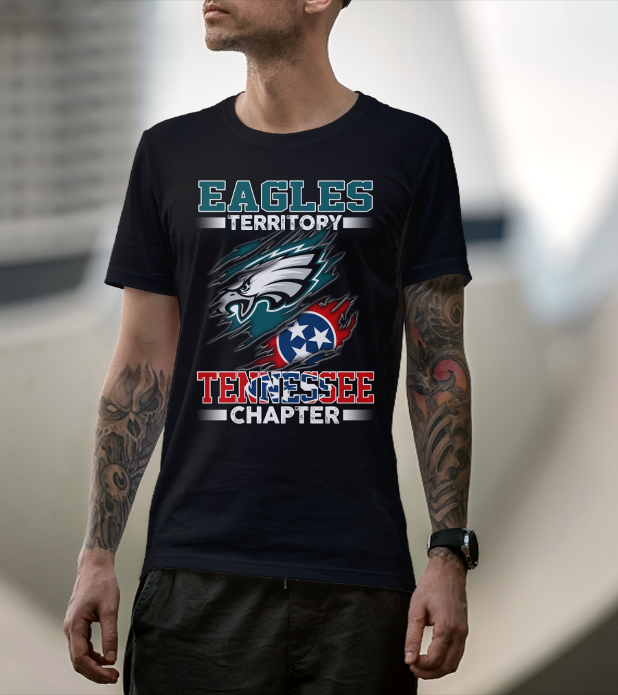 Eagles Territory Tennessee Chapter Philadelphia Football Fans Circle T-Shirt