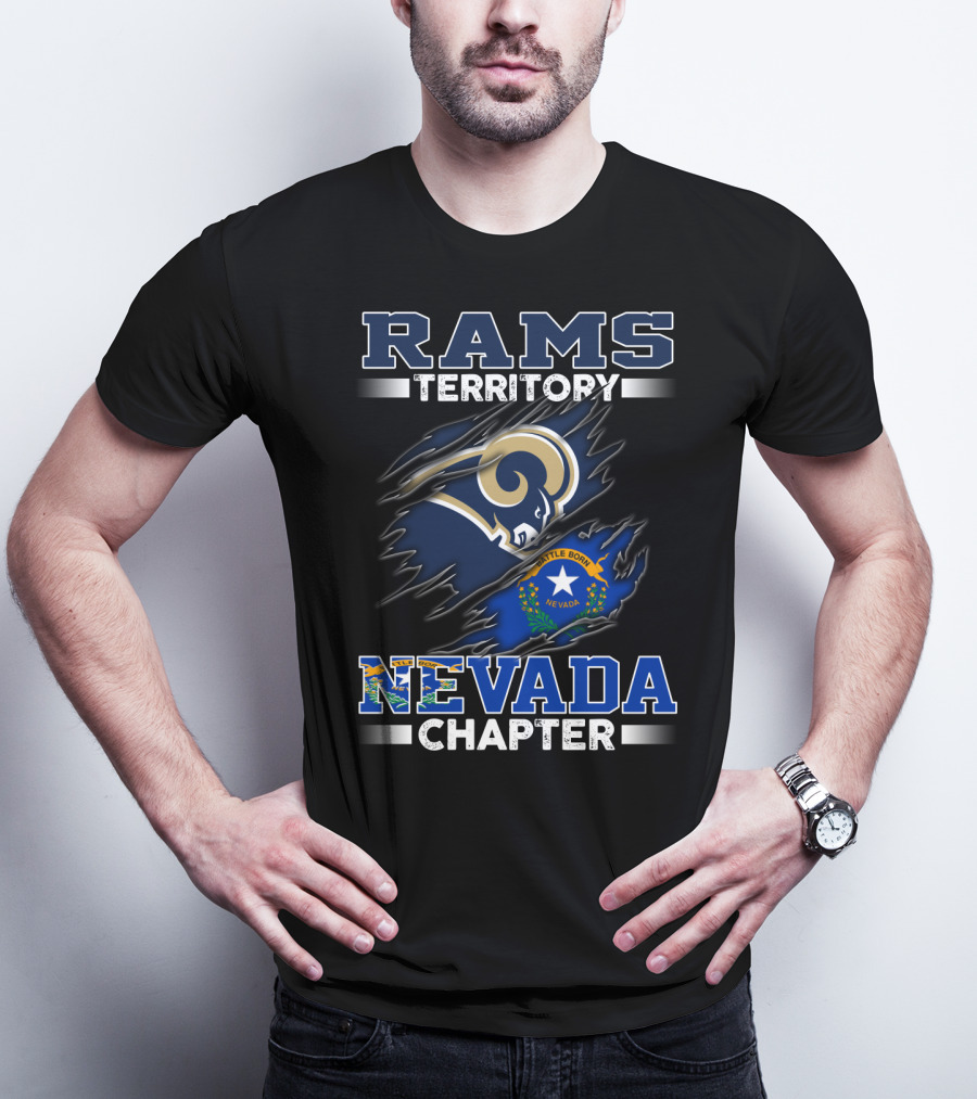 Rams Territory Nevada Chapter Battle Born Flag T-Shirt