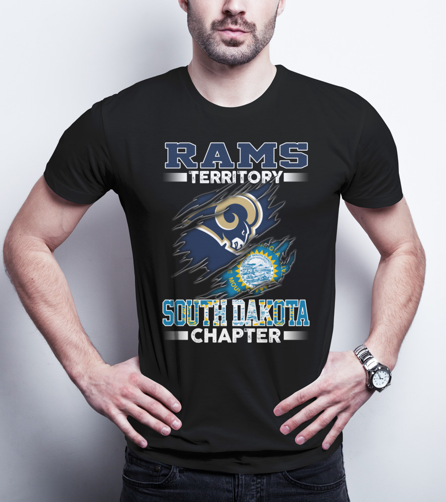 Rams Territory South Dakota Chapter State Seal And Team Logo Integration T-Shirt