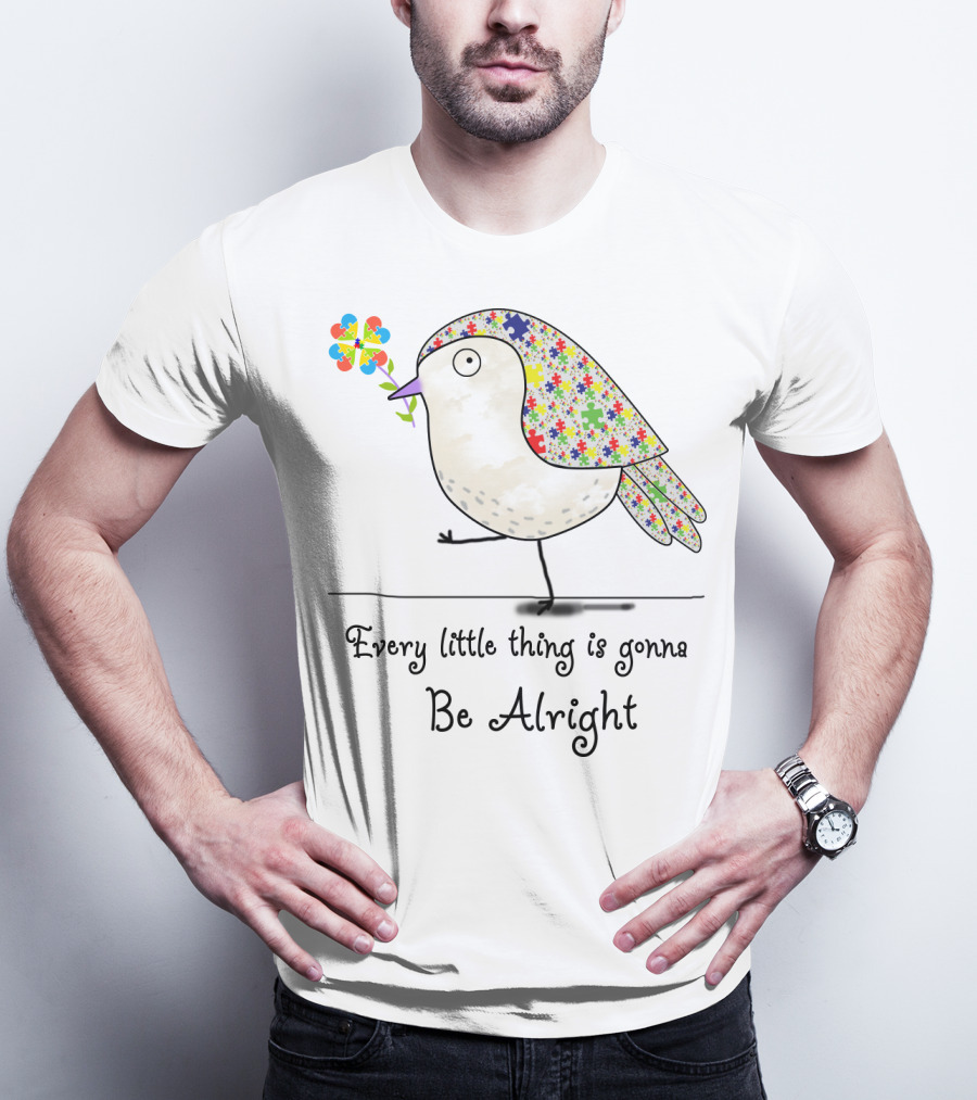 Every Little Thing Is Gonna Be Alright Puzzle Bird T-Shirt