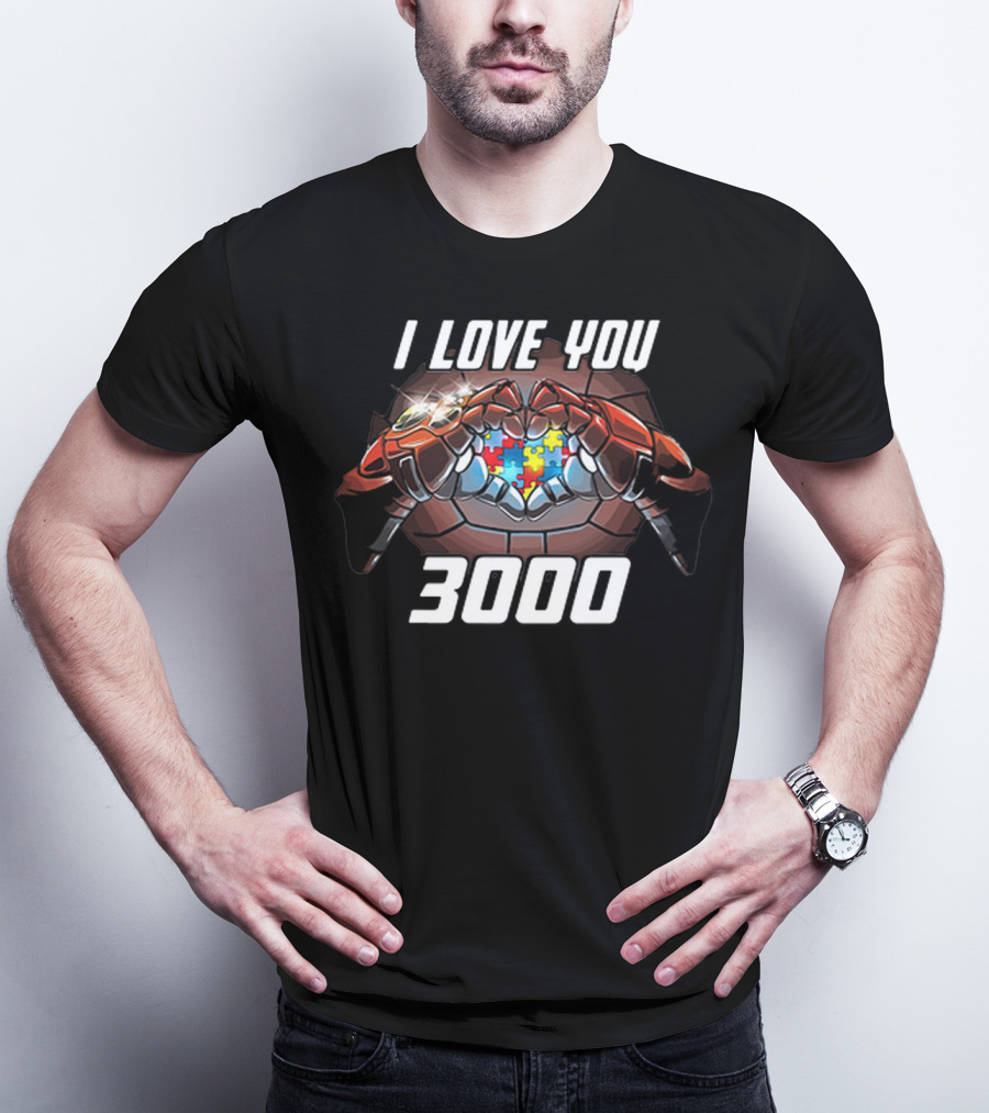 I Love You 3000 Puzzle Heart Autism T-Shirt