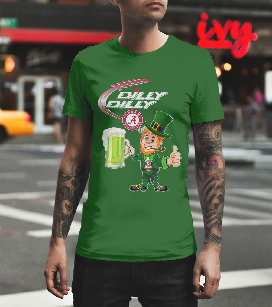 Alabama Crimson Tide Dilly Dilly Football Leprechaun T-Shirt