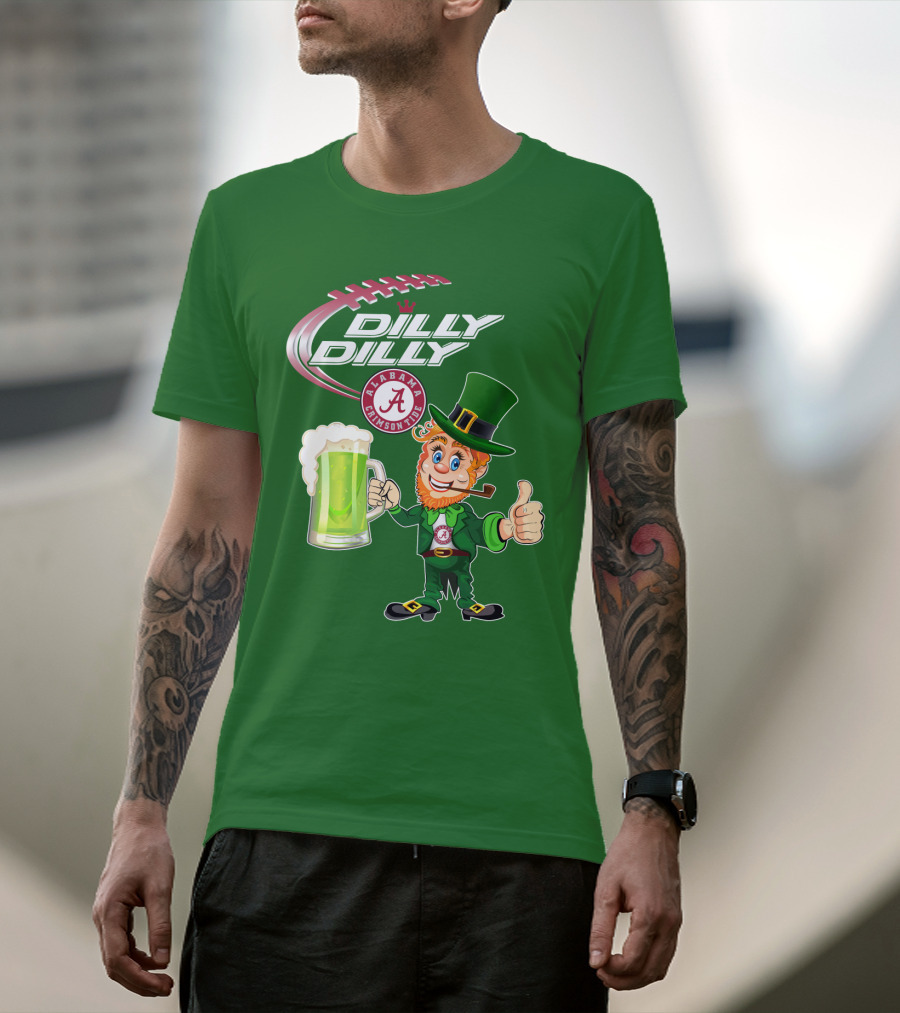 Alabama Crimson Tide Dilly Dilly Football Leprechaun T-Shirt