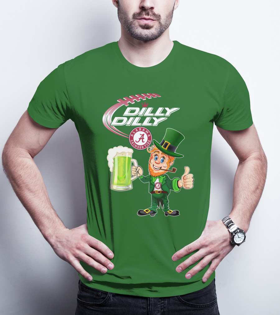 Alabama Crimson Tide Dilly Dilly Football Leprechaun T-Shirt