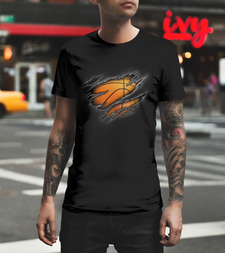 Basketball Inside Me Ripped Ball T-Shirt