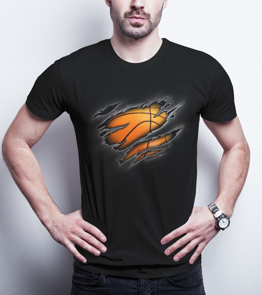 Basketball Inside Me Ripped Ball T-Shirt
