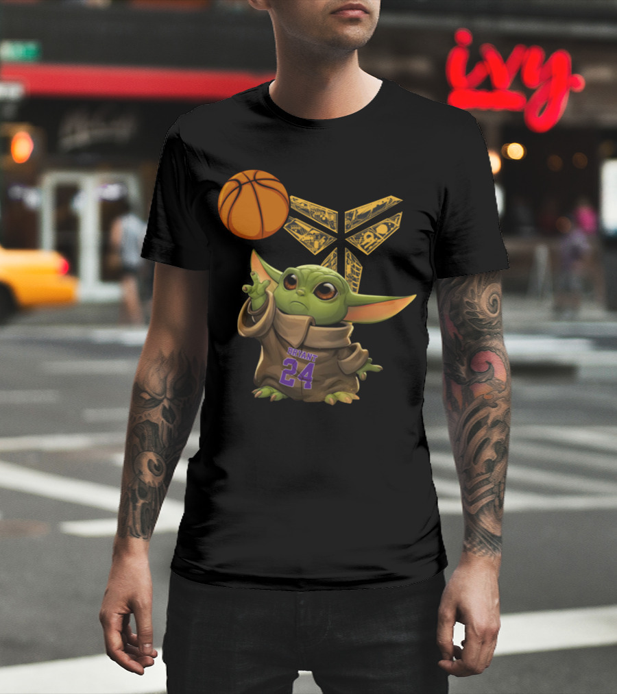 Bryant 24 Basketball Yoda T-Shirt