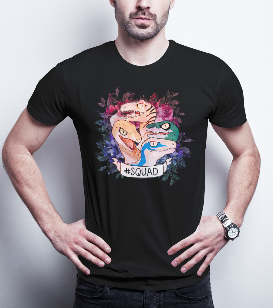 Squad Dinosaur Floral Raptors T-Shirt