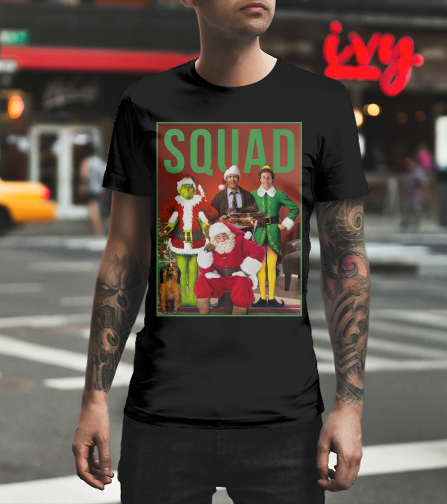 SQUAD Santa Grinch Elf Christmas Vacation T-Shirt