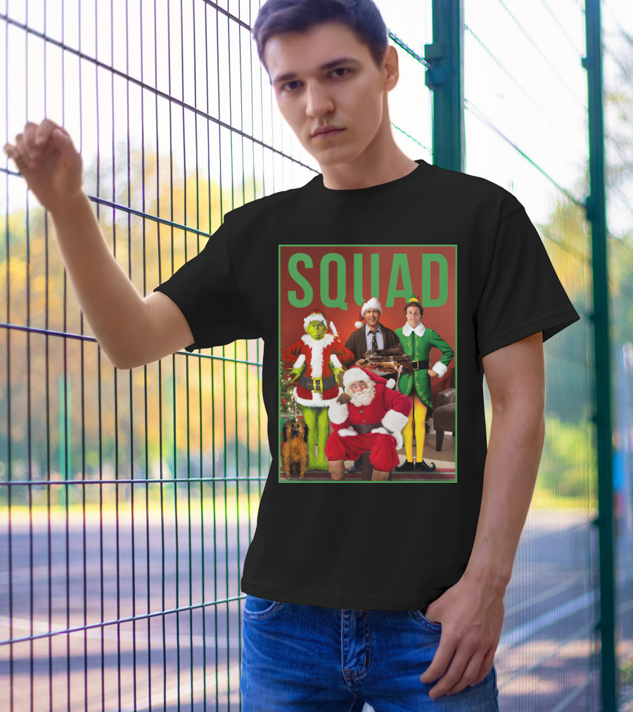 SQUAD Santa Grinch Elf Christmas Vacation T-Shirt