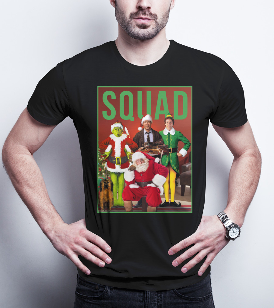 SQUAD Santa Grinch Elf Christmas Vacation T-Shirt