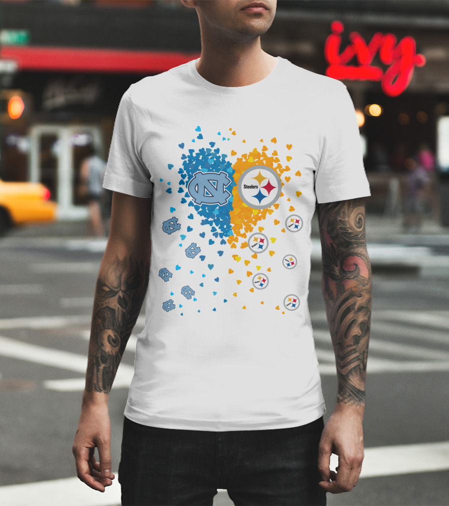 Heart Steelers Tarheels Pittsburgh North Carolina T-Shirt