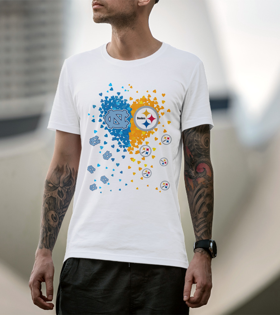 Heart Steelers Tarheels Pittsburgh North Carolina T-Shirt