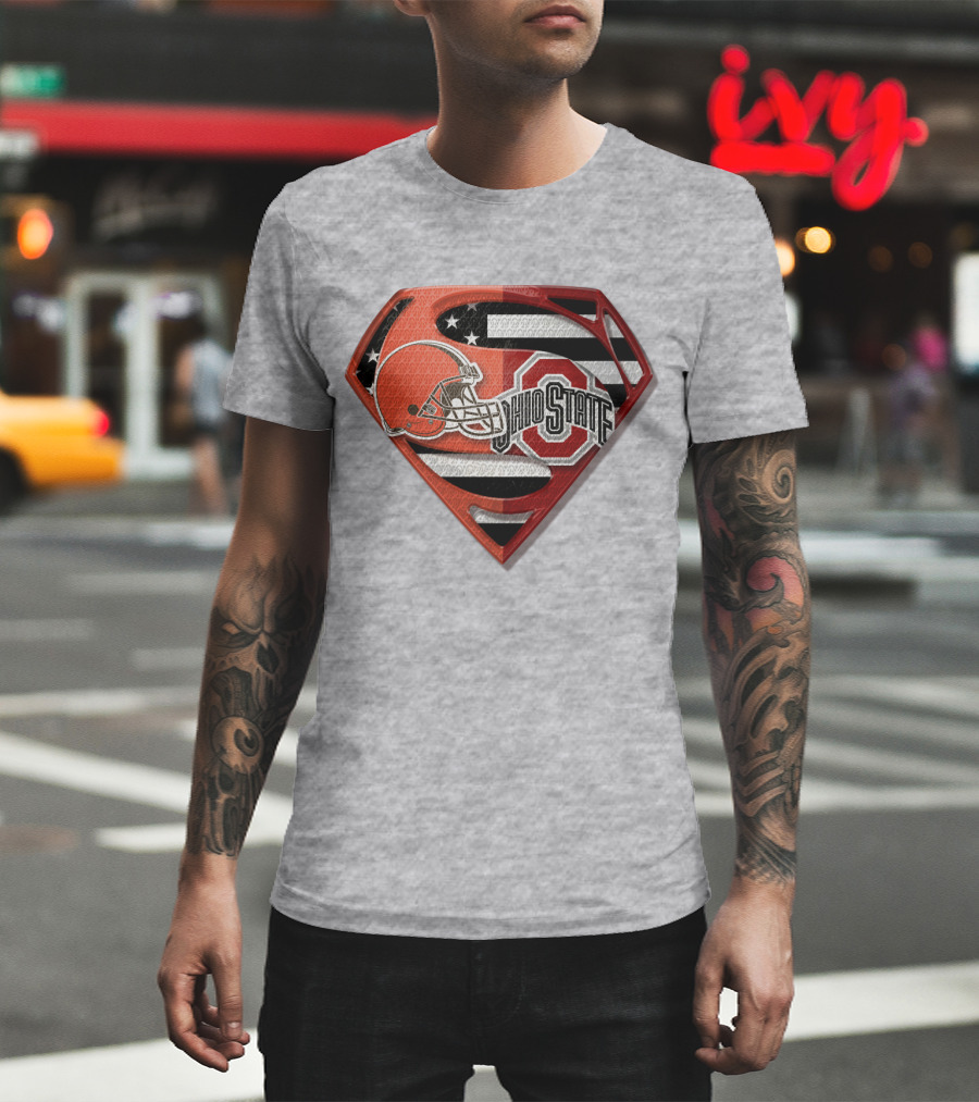 Ohio State Superman Browns Buckeye Pride T-Shirt
