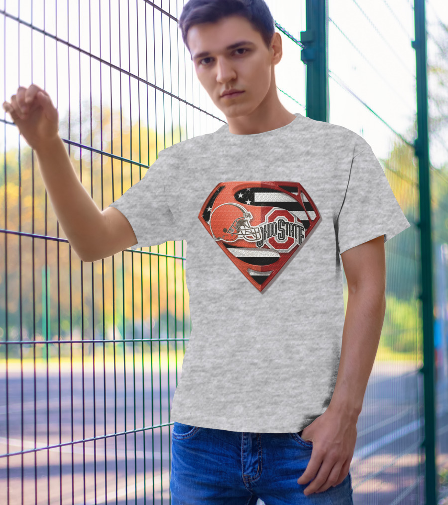 Ohio State Superman Browns Buckeye Pride T-Shirt