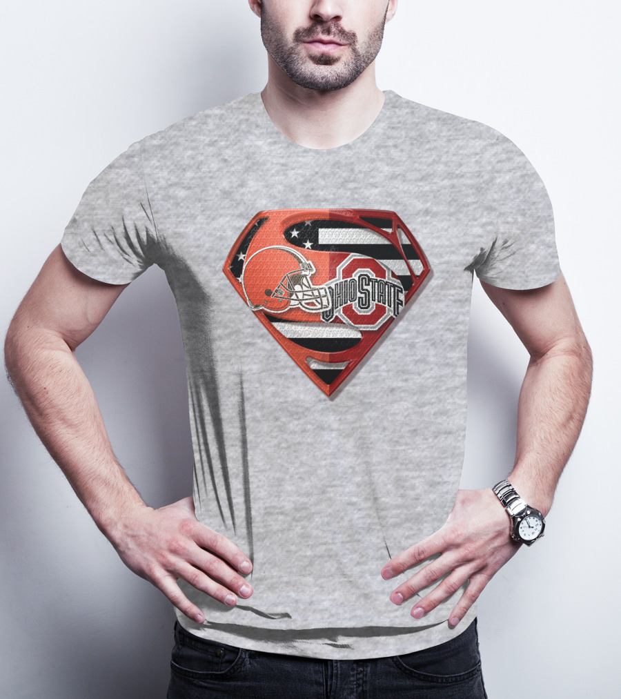 Ohio State Superman Browns Buckeye Pride T-Shirt