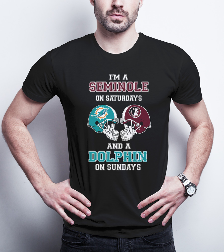 I'm A Seminole On Saturdays And A Dolphin On Sundays T-Shirt