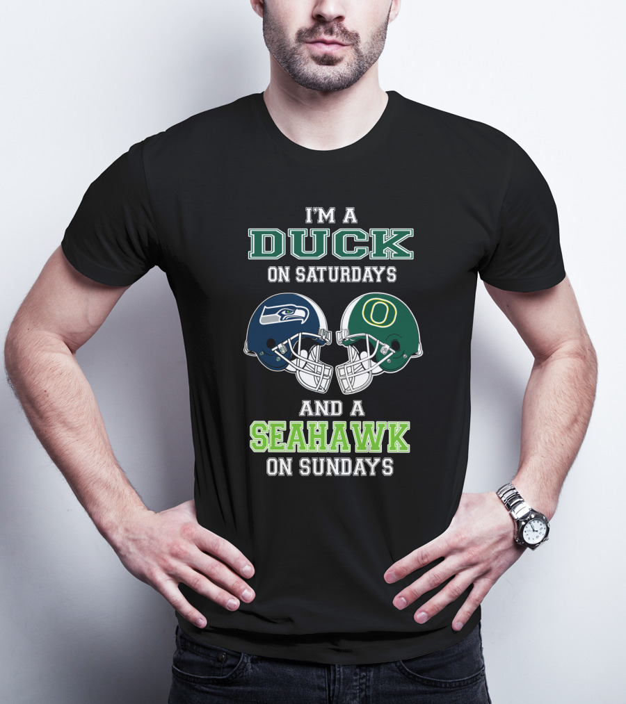 I'm A Duck On Saturdays And A Seahawk On Sundays T-Shirt