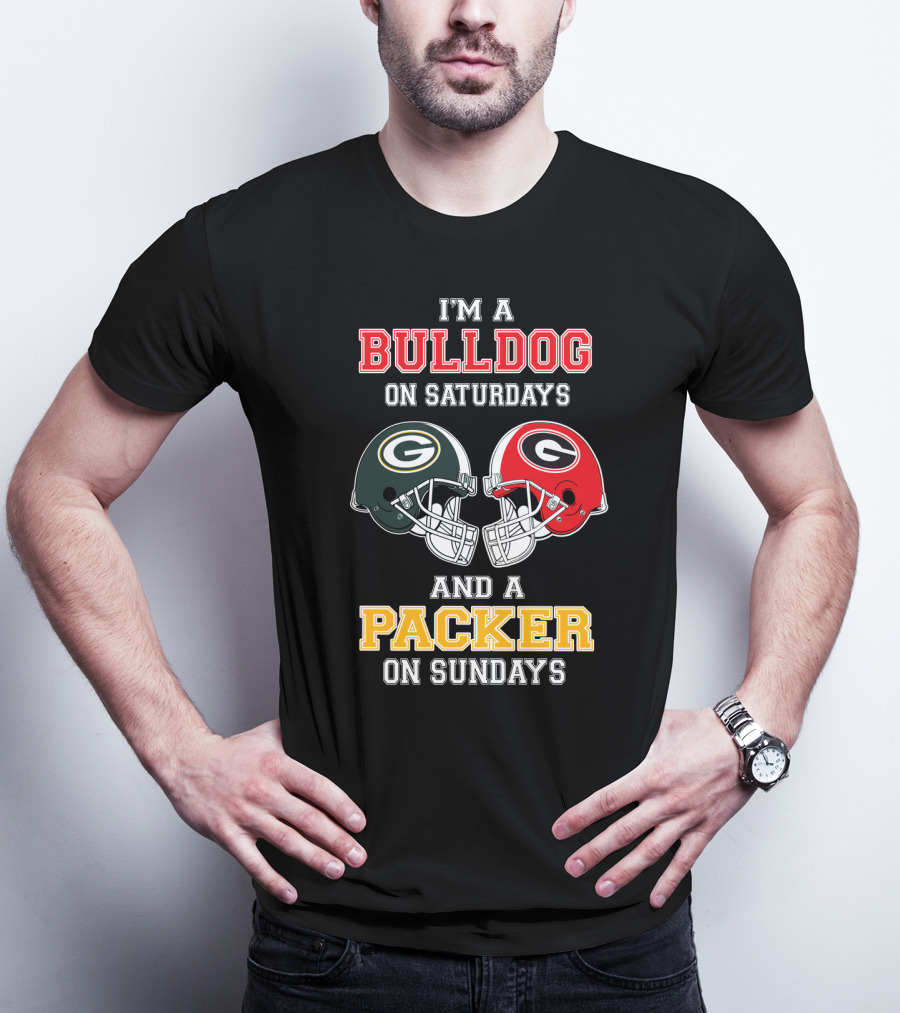 I'm A Bulldog On Saturdays And A Packer On Sundays T-Shirt