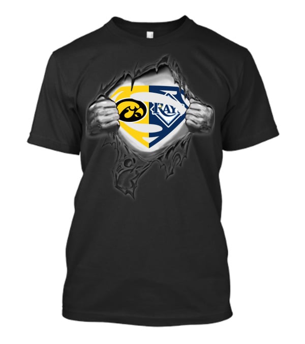 Hawkeyes Tampa Bay Rays Superman Logo Integration T-Shirt