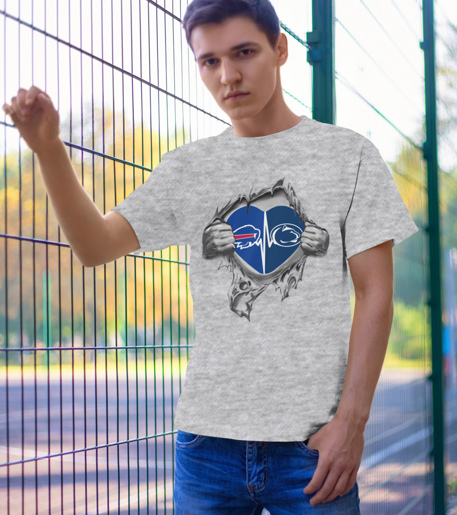 Buffalo Bills Penn State Heartbeat Rip T-Shirt