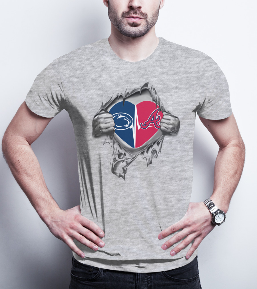 Atlanta Braves Penn State Heartbeat T-Shirt