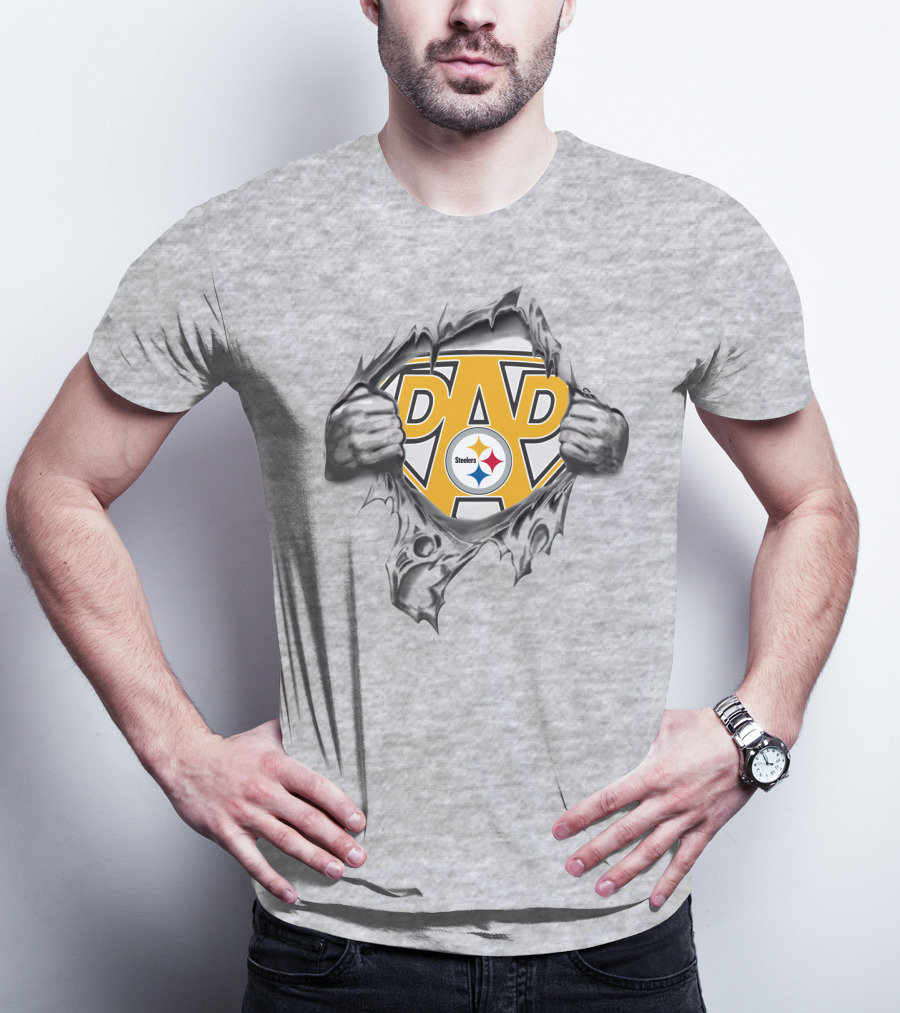 Super Dad Steelers Emblem Symbol Pullover T-Shirt
