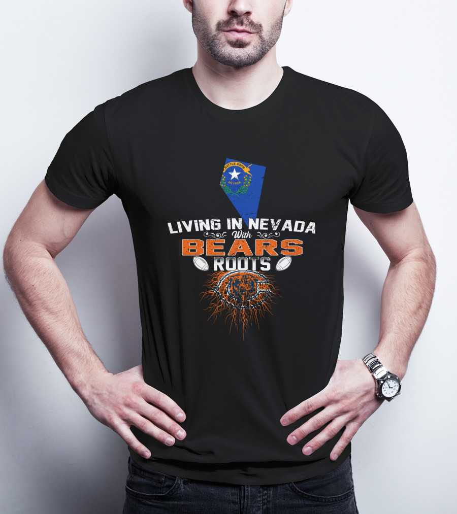 Living In Nevada With Bears Roots Castle Rock Nevada Football Emblem T-Shirt