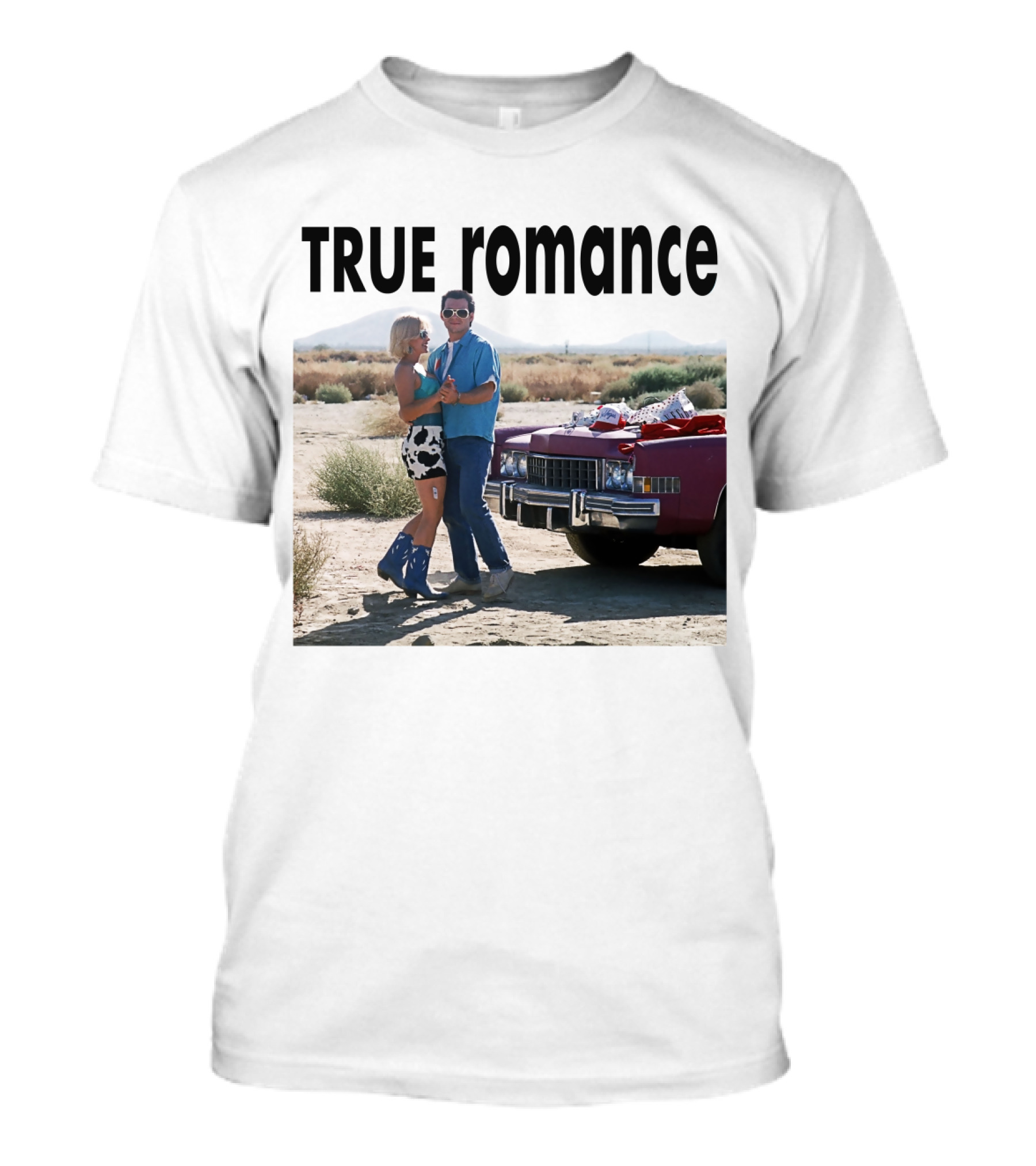 TRUE Romance Classic Movie Scene Desert Cadillac T-Shirt