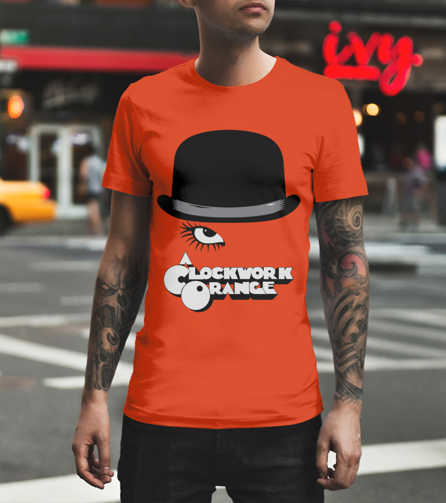 A Clockwork Orange Bowler Hat And Eyelash T-Shirt